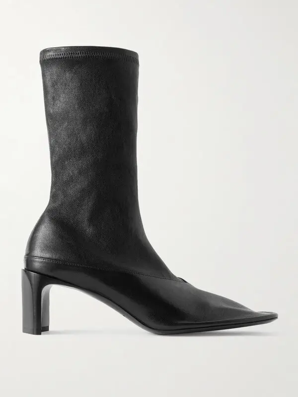 JIL SANDER Leather Ankle Boots