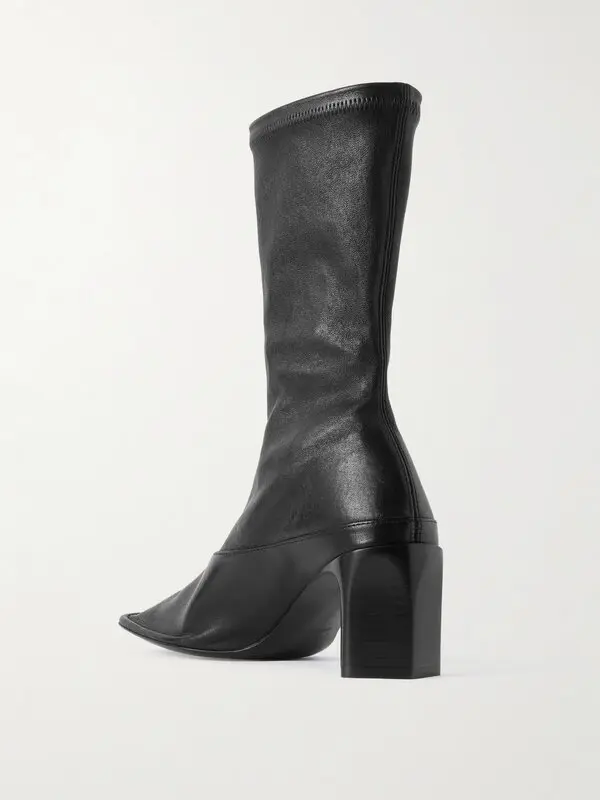 JIL SANDER Leather Ankle Boots