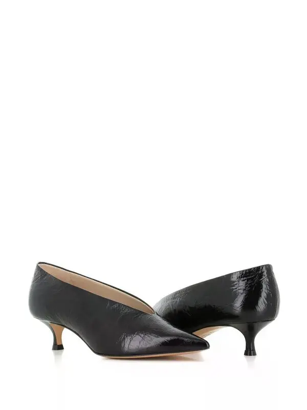 Le Monde Beryl 40mm Babouche Leather Pumps - Black