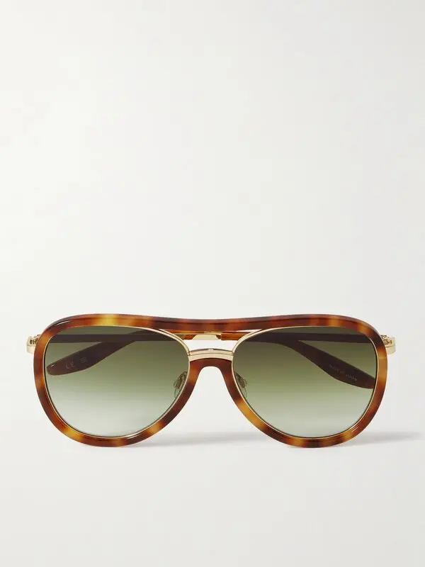 Barton Perreira Fossett Aviator-style Sunglasses - Brown