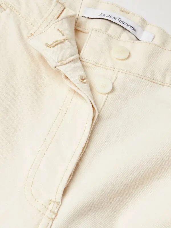 Another Tomorrow Organic High-rise Wide-leg Jeans - Neutrals
