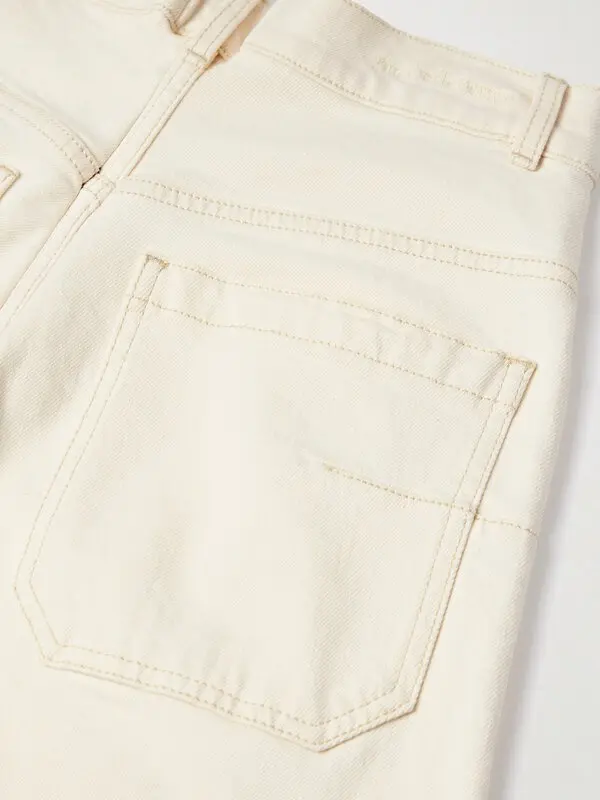 Another Tomorrow Organic High-rise Wide-leg Jeans - Neutrals