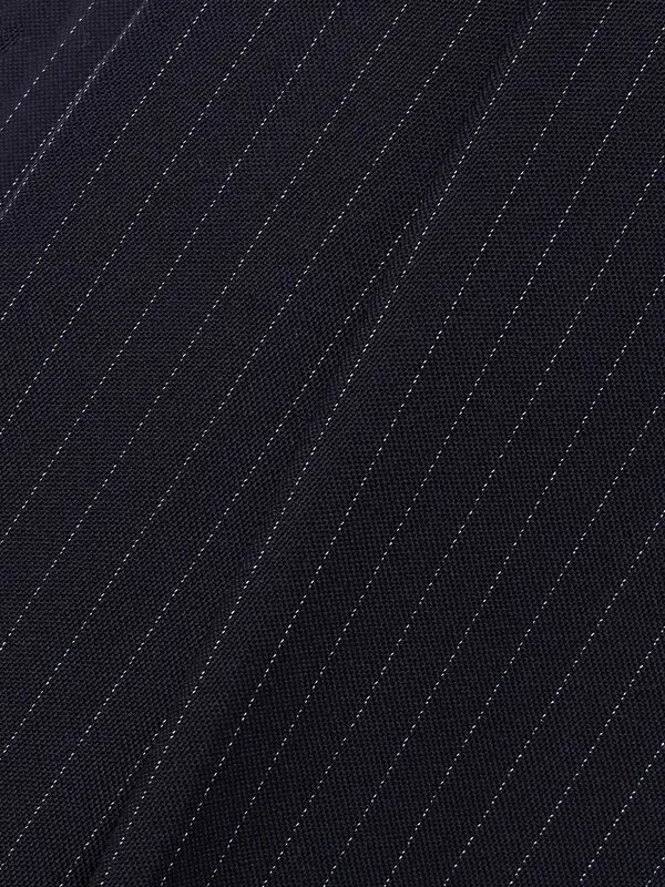 Another Tomorrow Pinstriped Wool-blend Wide-leg Pants