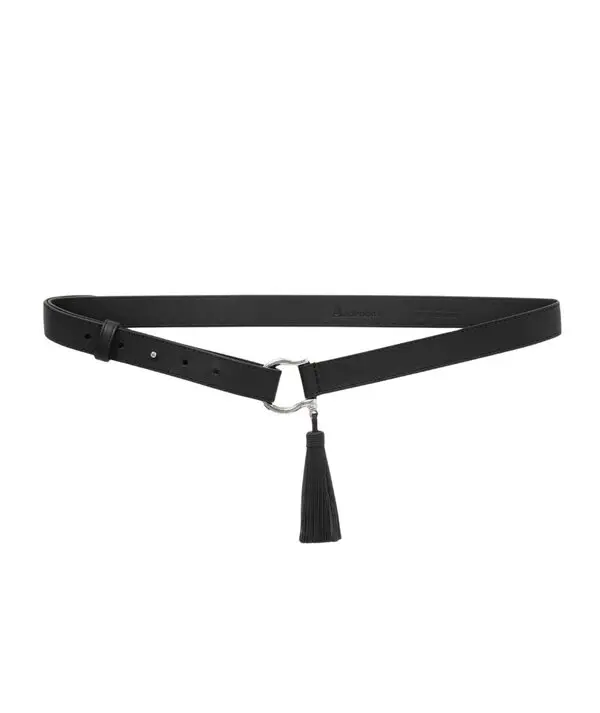 Anderson's Tasseled Leather Belt - Black