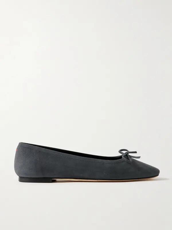 AeydĒ Delfina Suede Ballet Flats - Gray