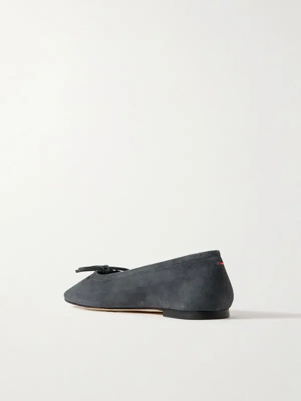 AeydĒ Delfina Suede Ballet Flats - Gray