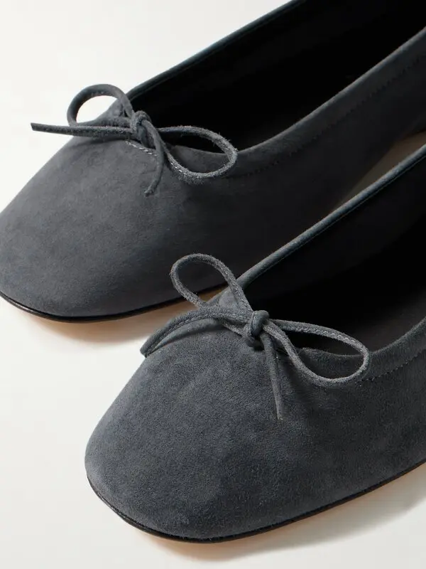 AeydĒ Delfina Suede Ballet Flats - Gray
