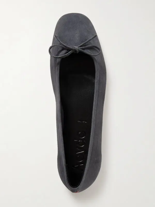 AeydĒ Delfina Suede Ballet Flats - Gray