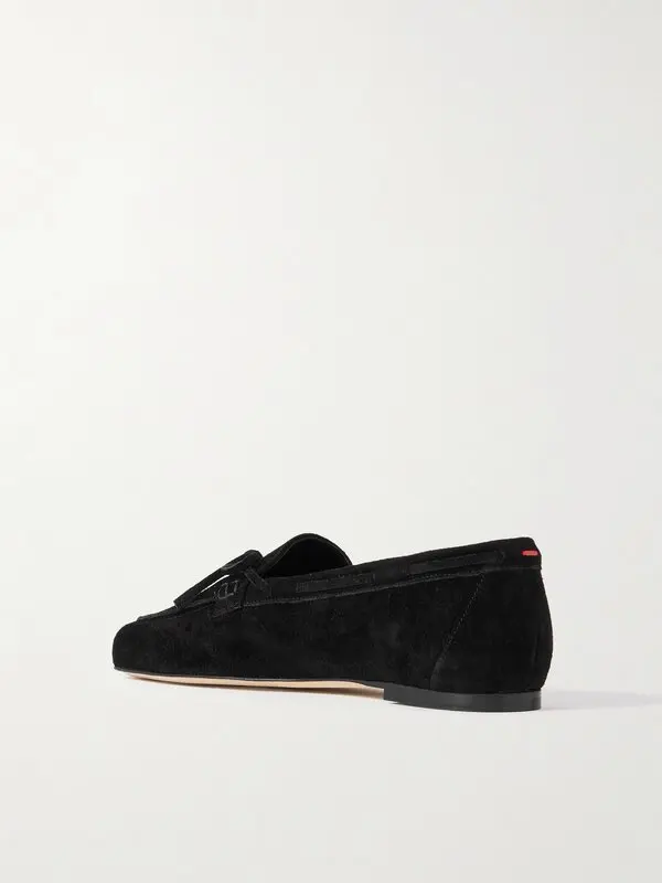 AeydĒ Jasper Suede Boat Shoes - Black