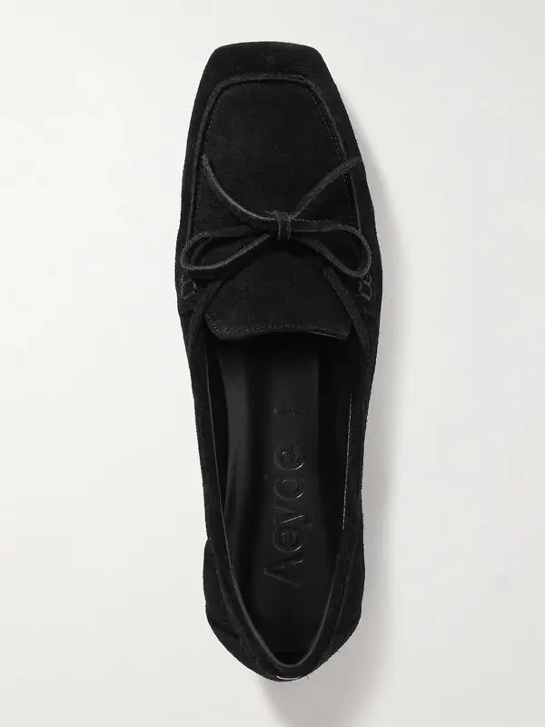 AeydĒ Jasper Suede Boat Shoes - Black