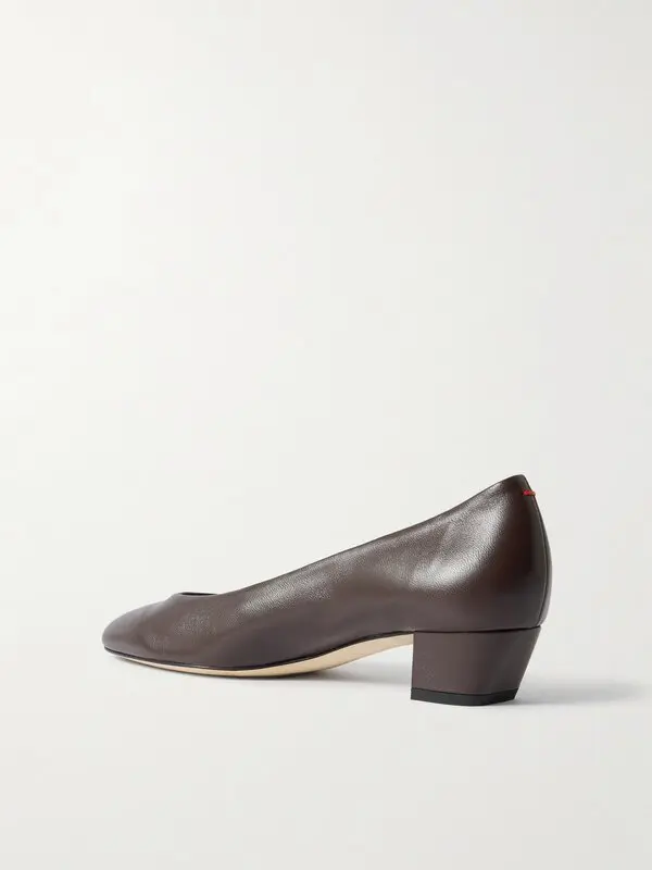 AeydĒ Helia Leather Pumps - Brown