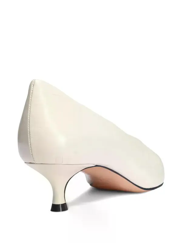 Le Monde Beryl Babouche Calf Leather Pumps - Neutrals
