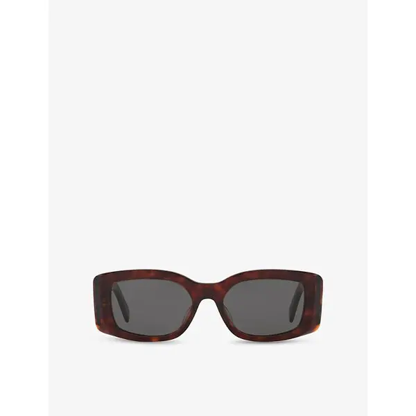 Celine Rectangular-frame Acetate Sunglasses - Grey
