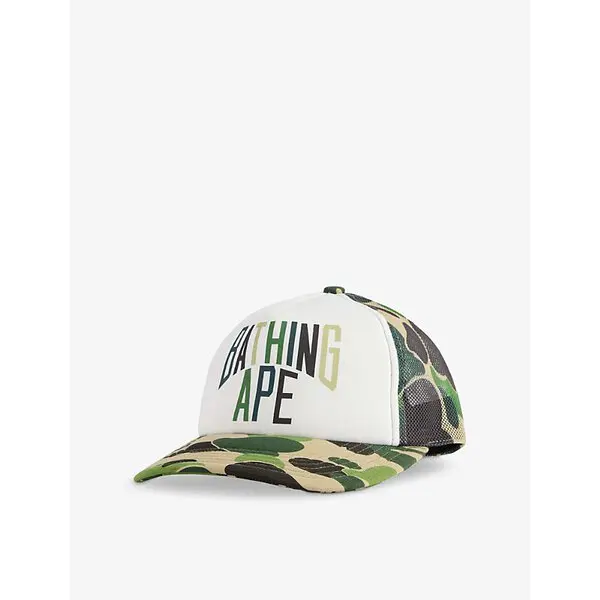 A BATHING APE Camo Nyc Woven Baseball Cap - Green