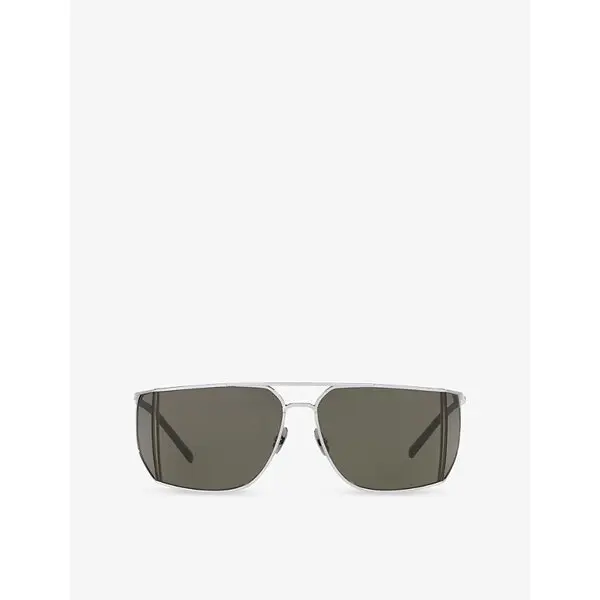 Saint Laurent Sl 750 Rectangular Sunglasses - Silver