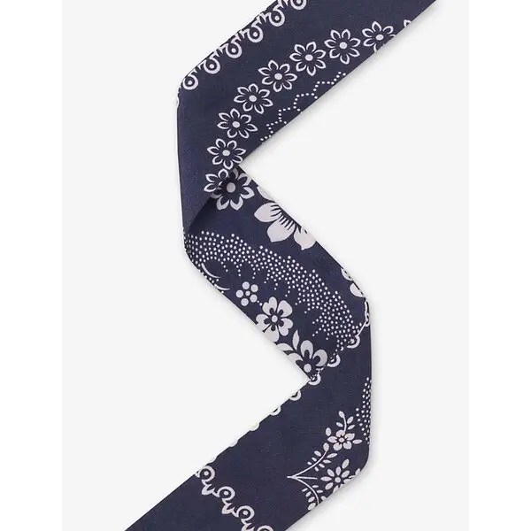 Maje Bandana-print Scarf-detail Woven Hair Scrunchie