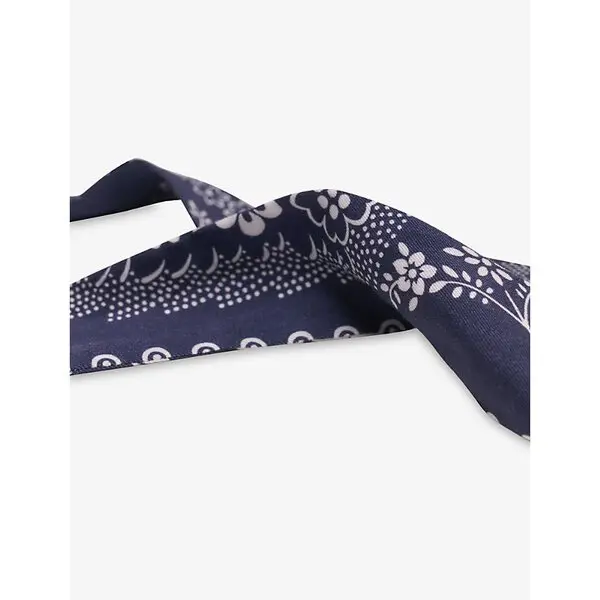 Maje Bandana-print Scarf-detail Woven Hair Scrunchie