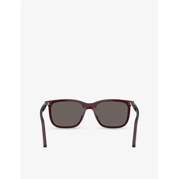 Persol Rectangular-frame Acetate Sunglasses - Red
