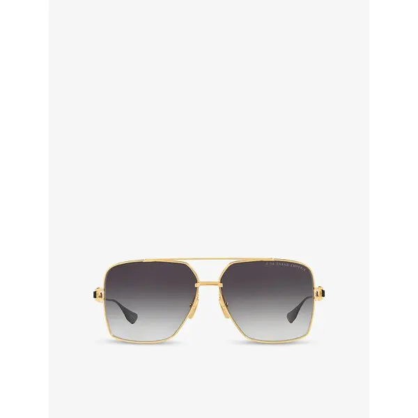 Dita Pilot-frame Metal Sunglasses - Gold