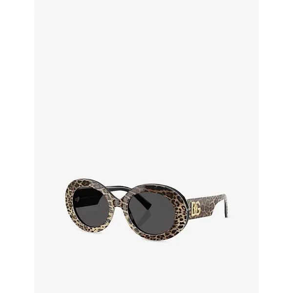 Dolce & Gabbana Dg4448 Leopard-print Sunglasses