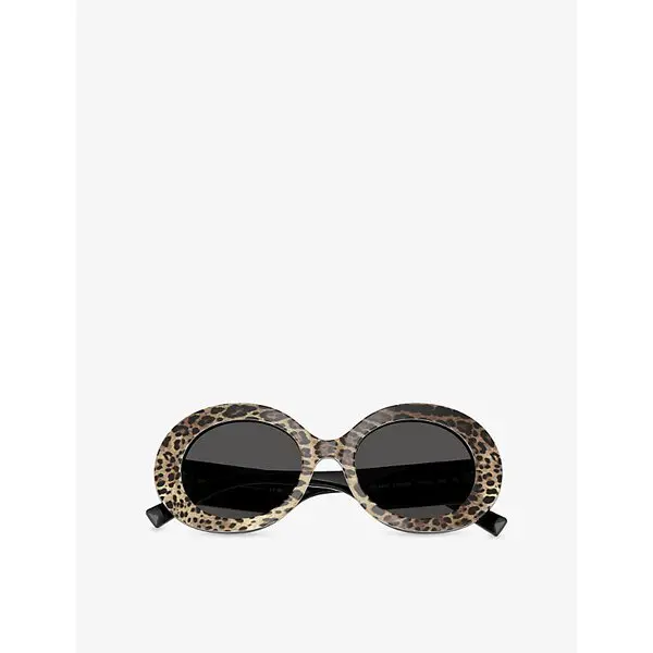 Dolce & Gabbana Dg4448 Leopard-print Sunglasses