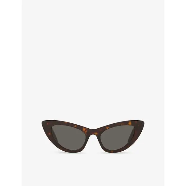 Saint Laurent Sl 213 Lily Cat Eye-frame Sunglasses - Brown