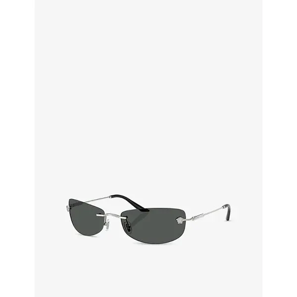 Versace Ve2279 Rectangular Metal Sunglasses