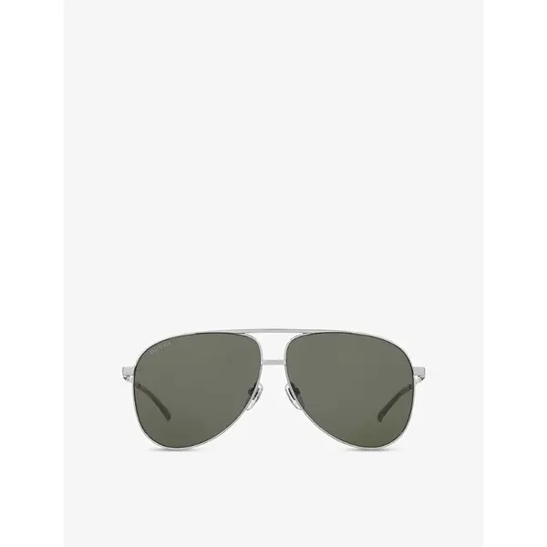 Gucci Gg1677s Aviator Sunglasses - Silver
