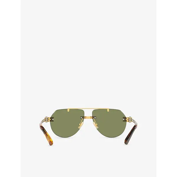 Bottega Veneta Pilot-frame Metal Sunglasses