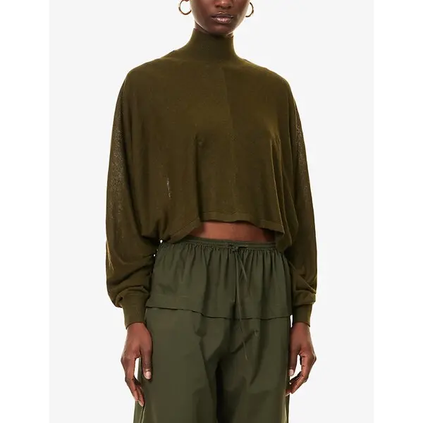 Alaïa Batwing Linen-knit Jumper