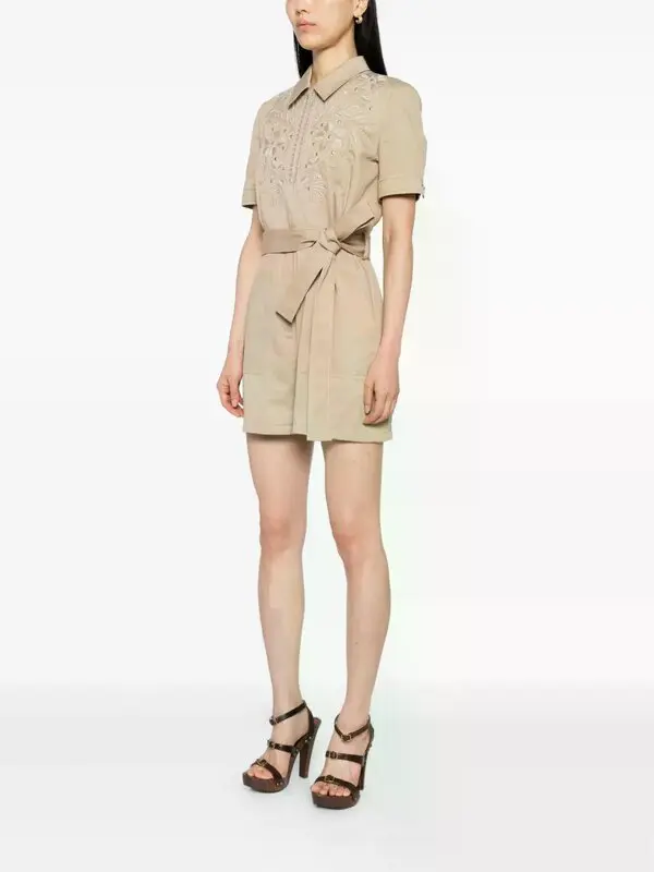 Elie Saab Embroidered Gabardine Jumpsuit