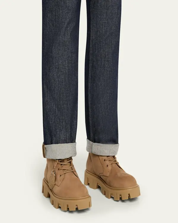 Moncler Peak City Lace-up Boots - Khaki