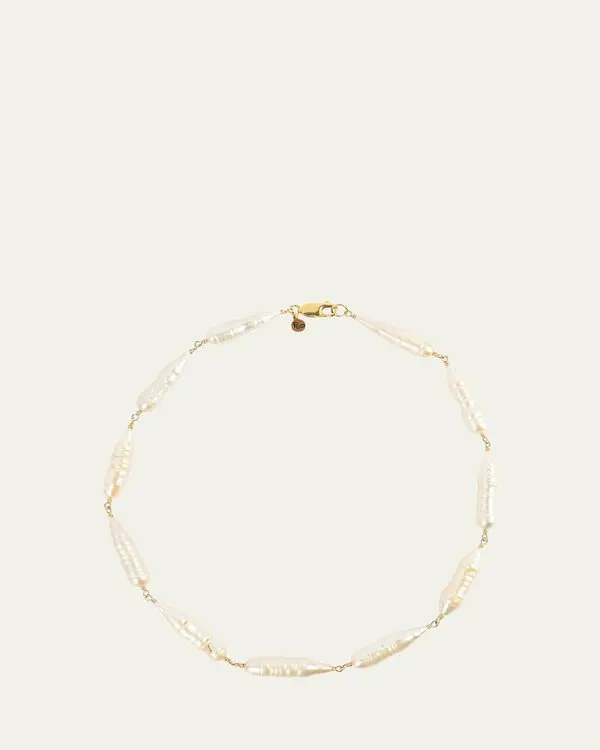PRESLEY OLDHAM Cocoon Pearl Necklace - Gold