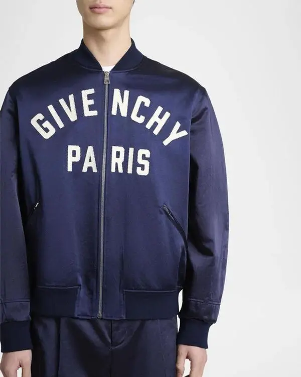 Givenchy Satin Logo Bomber Jacket