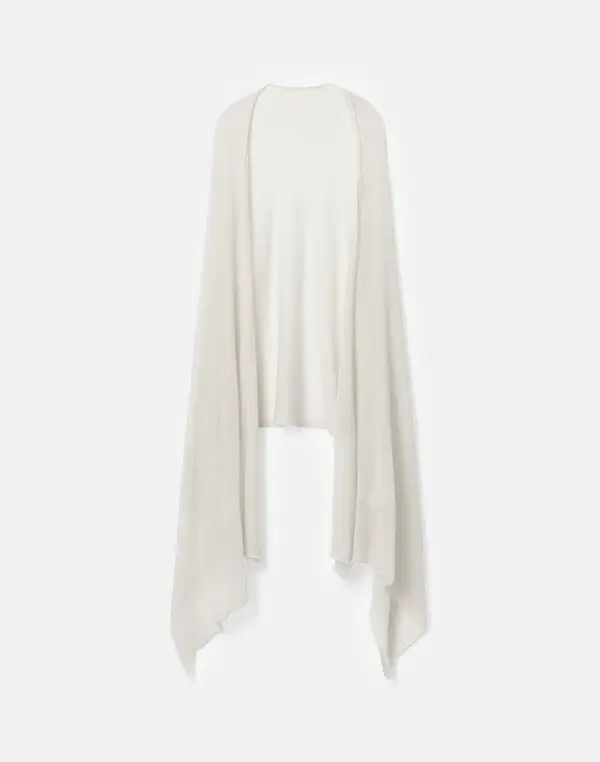 Lafayette 148 New York Metallic Cashmere Scarf Shawl - Cloud Metallic