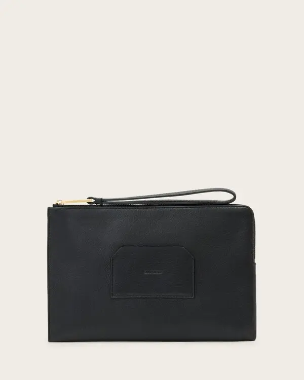 ALLSAINTS Joshi Hex Leather Wallet - Black