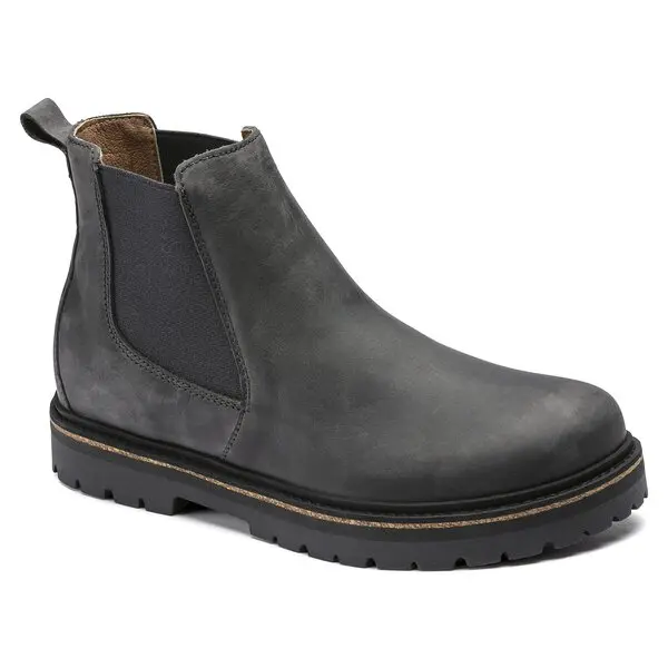 BIRKENSTOCK Stalon Leather Chelsea Boots - Graphite