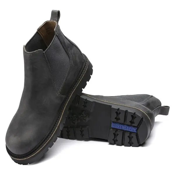 BIRKENSTOCK Stalon Leather Chelsea Boots - Graphite