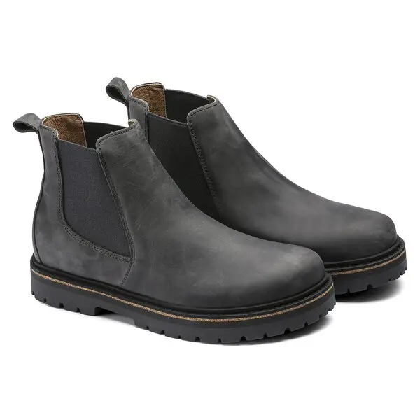 BIRKENSTOCK Stalon Leather Chelsea Boots - Graphite