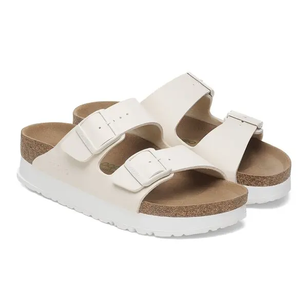 BIRKENSTOCK Arizona Flex Platform Birko-flor - Eggshell