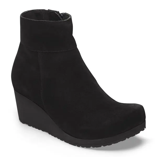 BIRKENSTOCK Ebba Suede Ankle Boots - Black/black