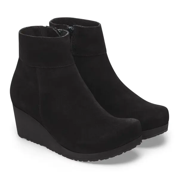 BIRKENSTOCK Ebba Suede Ankle Boots - Black/black