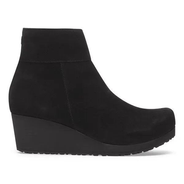 BIRKENSTOCK Ebba Suede Ankle Boots - Black/black