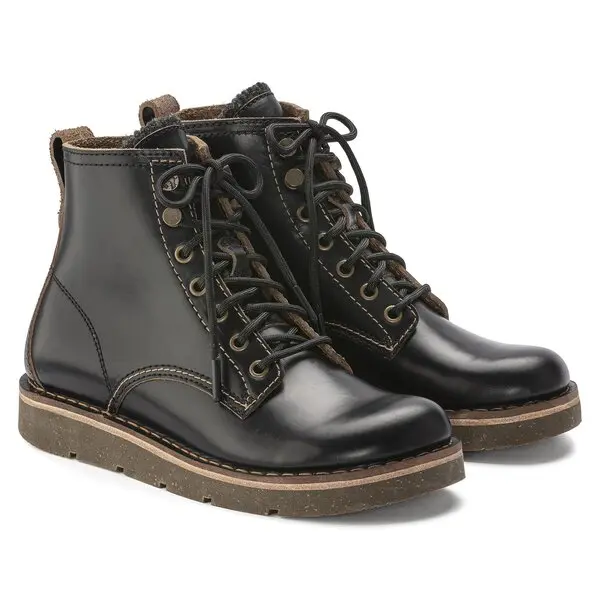 BIRKENSTOCK Birmingham Lace-up Ankle Boots - Black