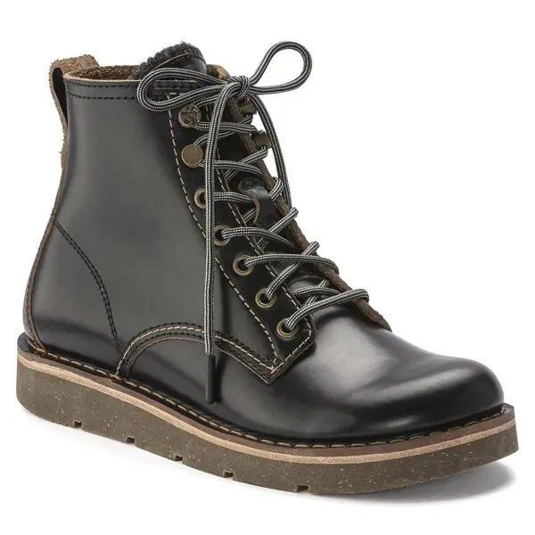 BIRKENSTOCK Birmingham Lace-up Ankle Boots - Black