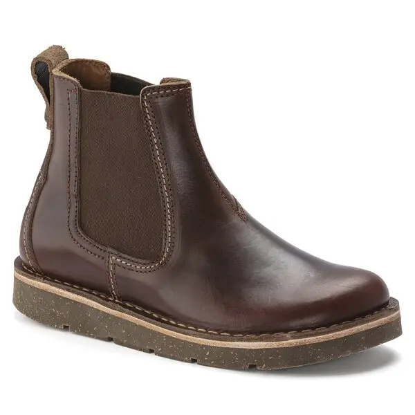 BIRKENSTOCK Birmingham Natural Leather Oiled Slip-on Boots - Roast