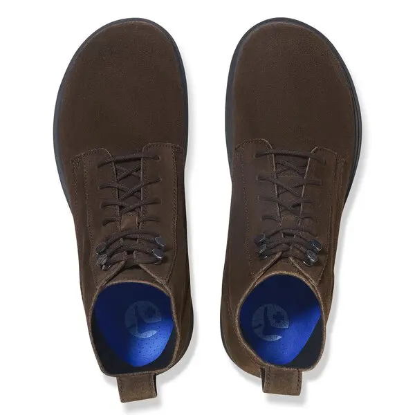 BIRKENSTOCK Highwood Lace Mid Suede Leather Ankle Boots - Mocha