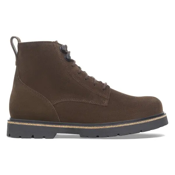 BIRKENSTOCK Highwood Lace Mid Suede Leather Ankle Boots - Mocha