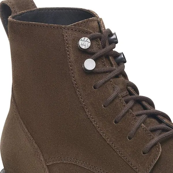 BIRKENSTOCK Highwood Lace Mid Suede Leather Ankle Boots - Mocha