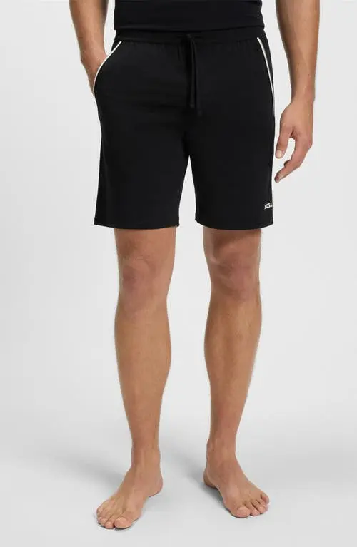 BOSS Stretch Cotton Pajama Shorts - Black